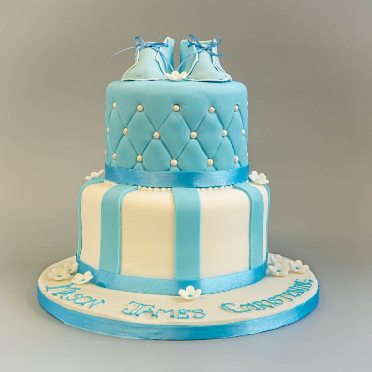Blue Christening Cake - Regency Cakes Online Shop