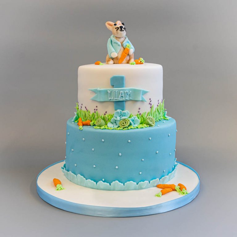 Blue Rabbit Two Tier Cake - Regency Cakes Online Shop